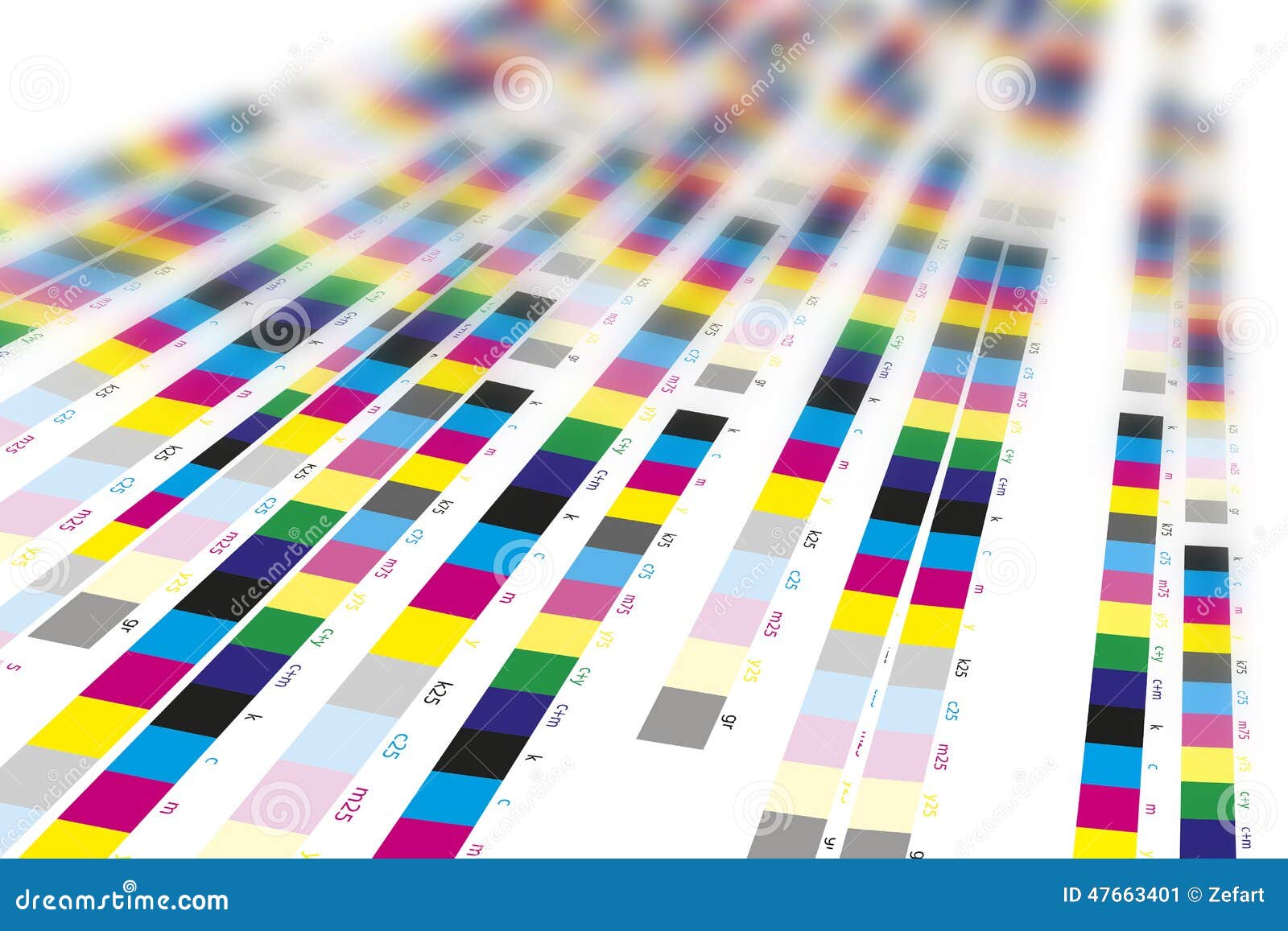 Color Reference Bars of Printing Process Stock Image - Image of ...