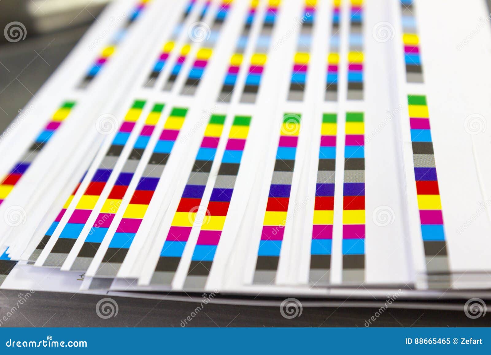 Color Reference Bars of Printing Process Stock Image - Image of offset ...
