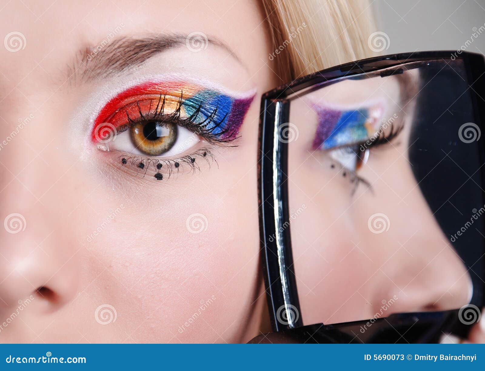 Color reflection stock image. Image of holds, hair, closeup - 5690073
