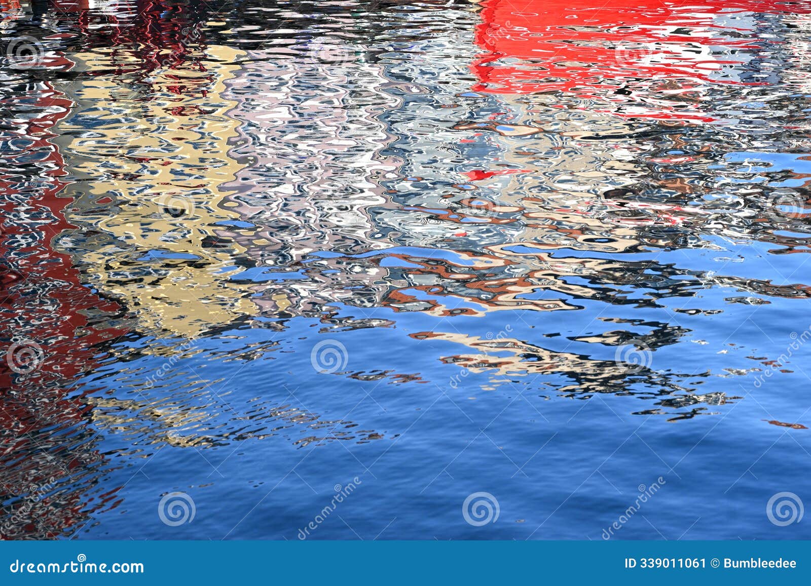Color Reflection on the Water Surface, Abstract Background Stock Image ...
