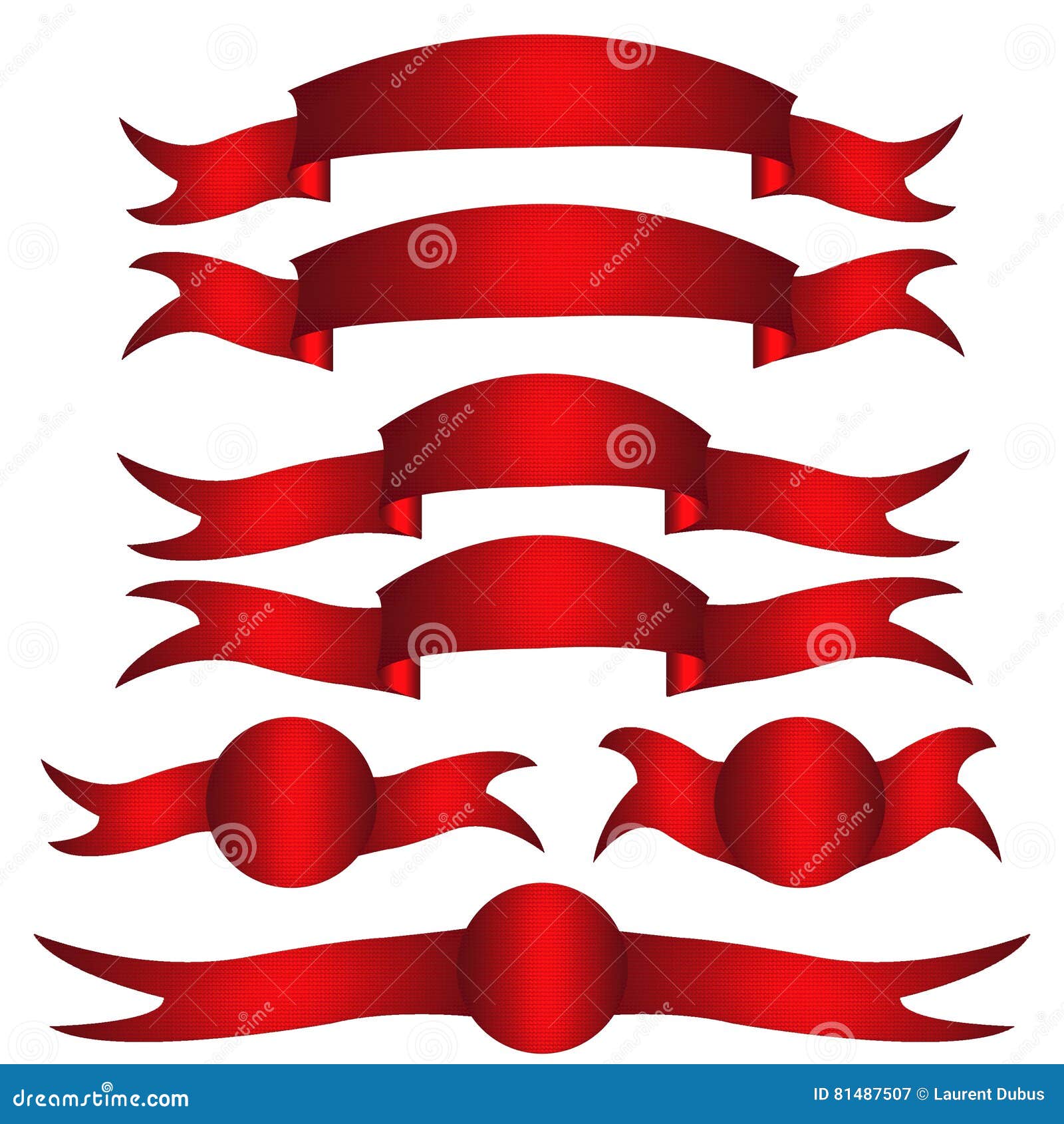 Color ribbon collection stock illustration. Illustration of armoirie ...