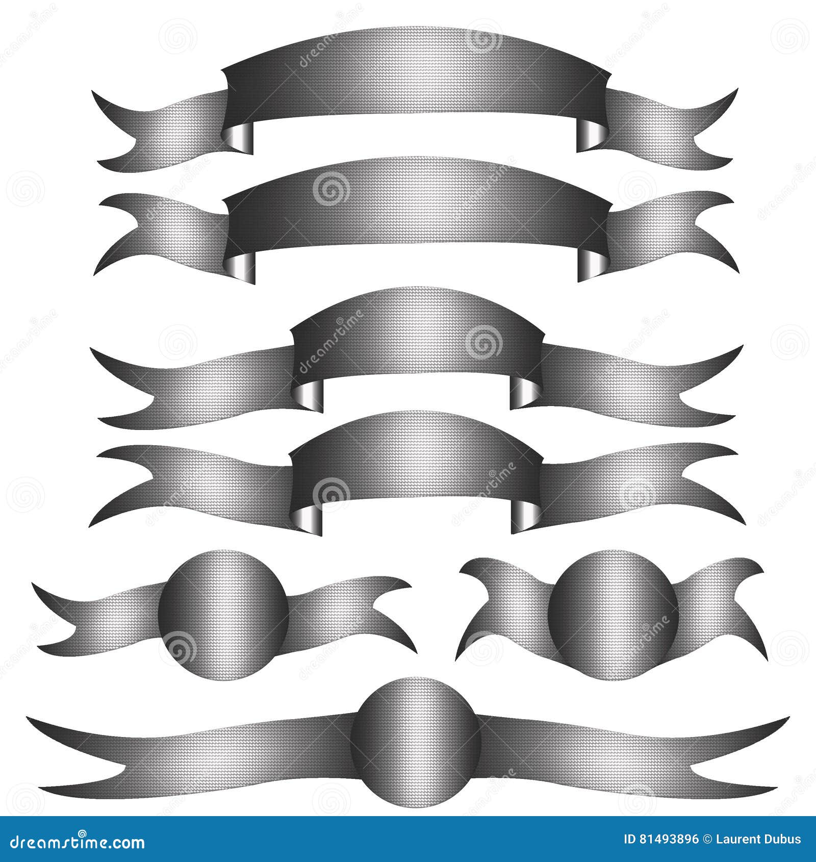 Color ribbon collection stock illustration. Illustration of color ...