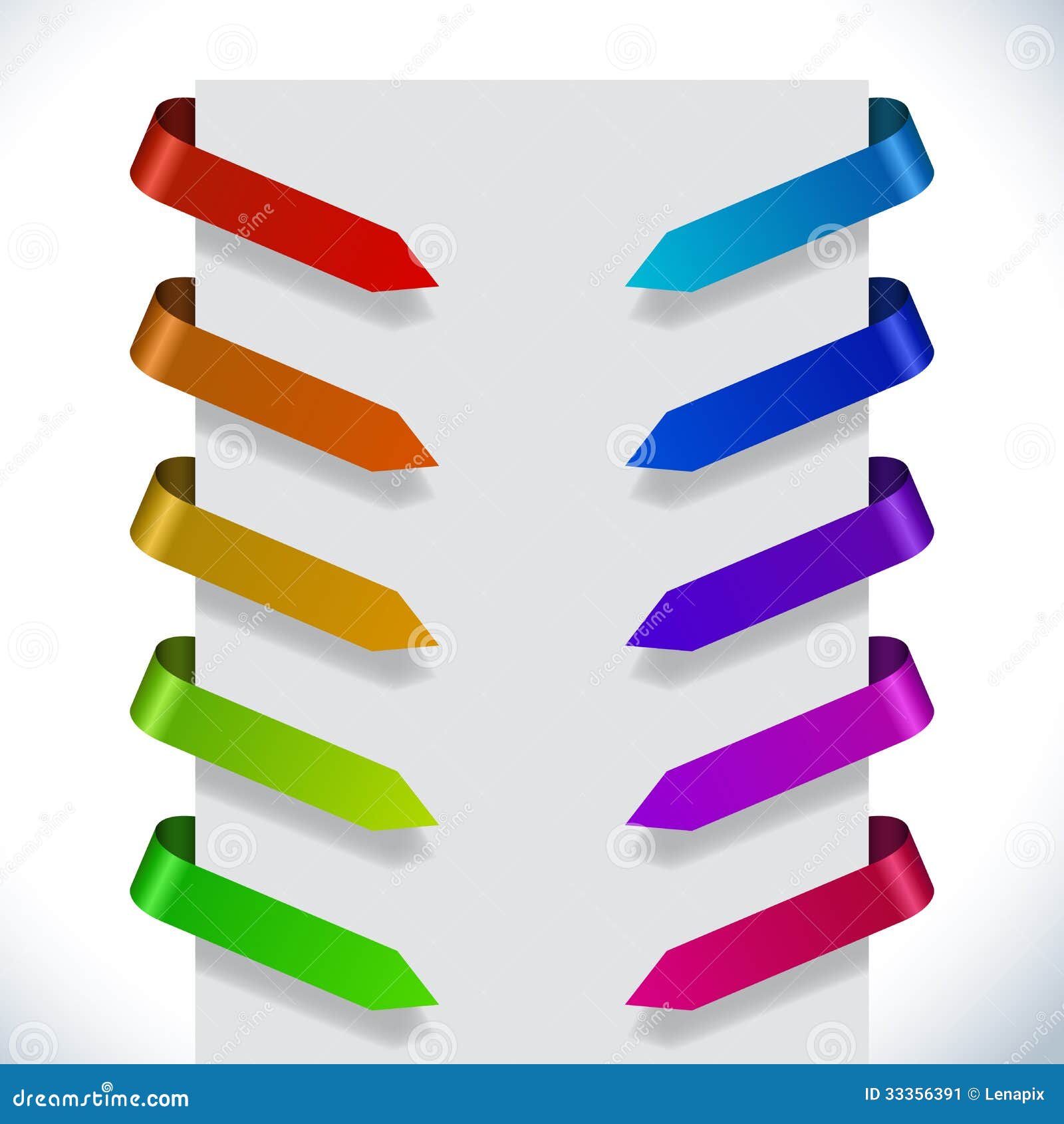 Color ribbon pointers stock vector. Illustration of discount - 33356391