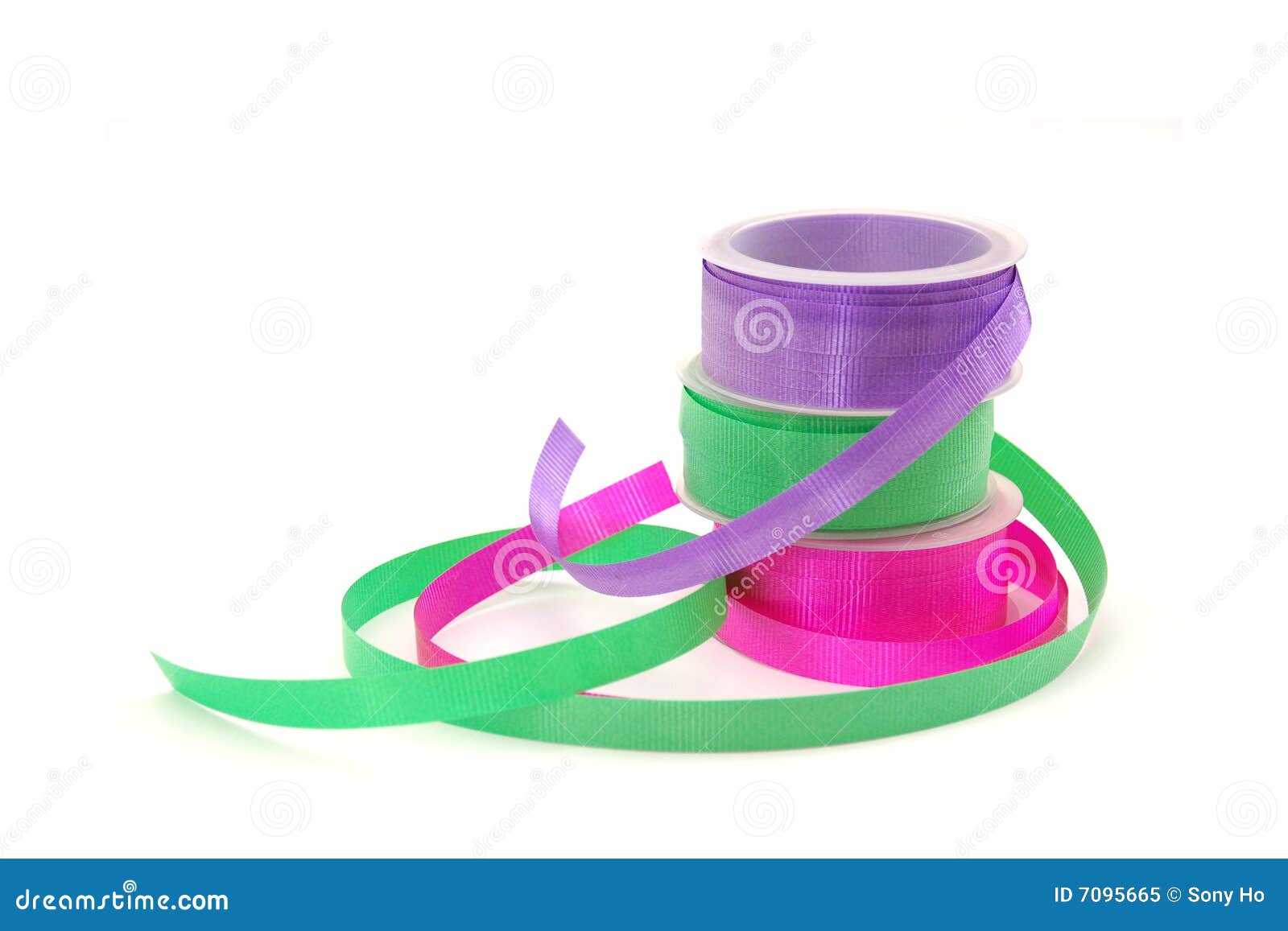 Color ribbon rolls stock image. Image of purple, ribbon - 7095665