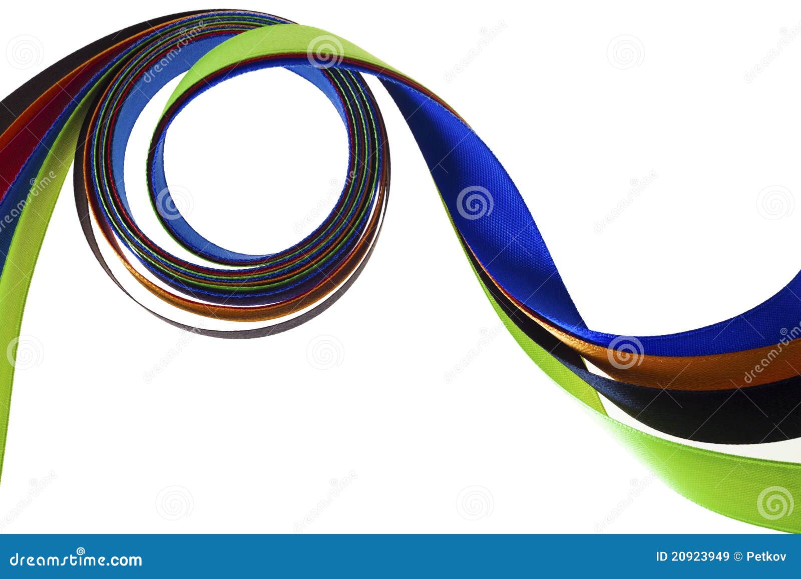 Color Ribbons Fly on a White Stock Image - Image of pile, abstract ...
