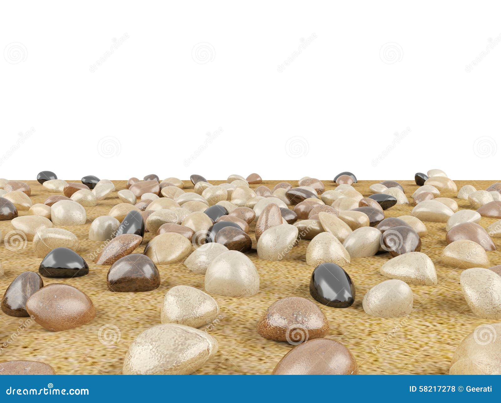 River Pebbles Stacked In Towers Royalty-Free Stock Photography ...