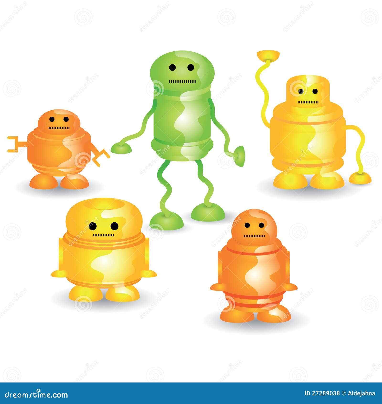 Color robots stock vector. Illustration of technology - 27289038