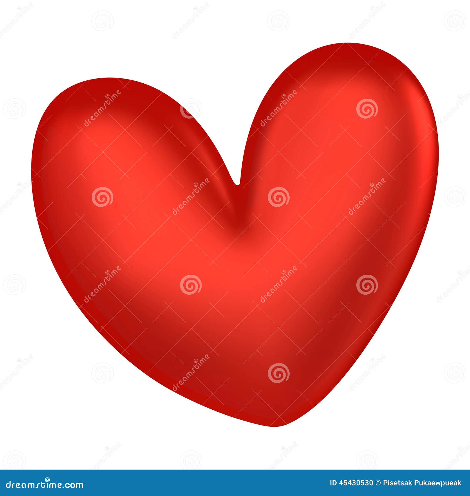 Color rojo del corazón 3D stock de ilustración. Ilustración de retro ...