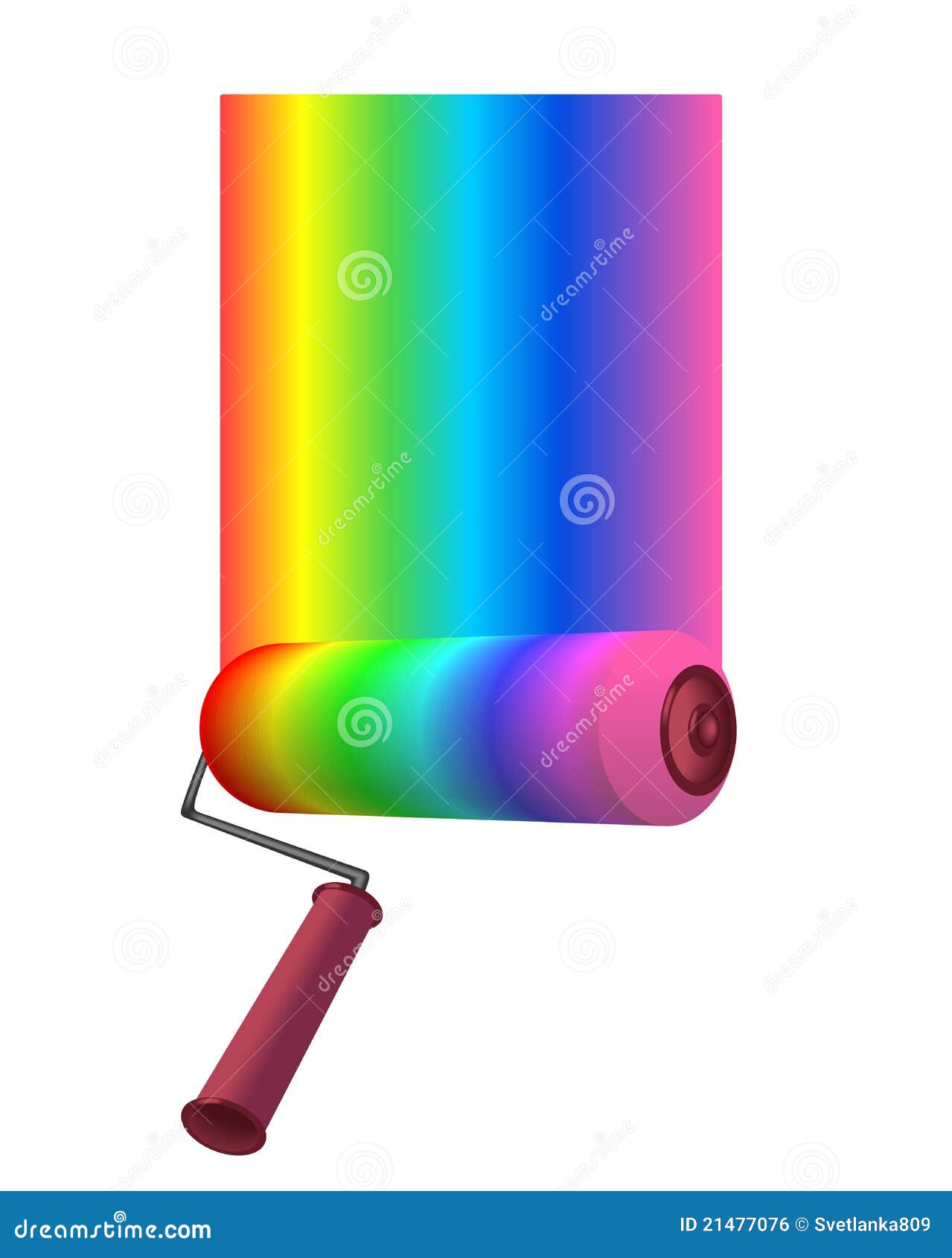 Color roller stock vector. Illustration of brush, roll - 21477076