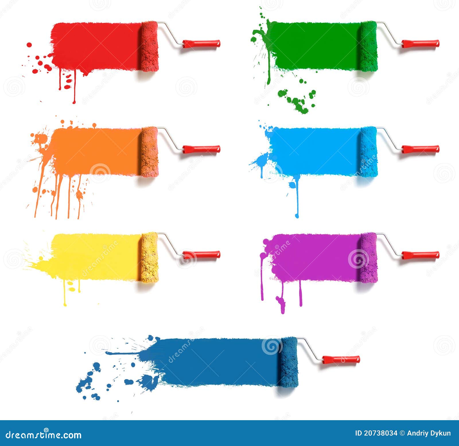Color rollers stock photo. Image of decorating, decoration - 20738034