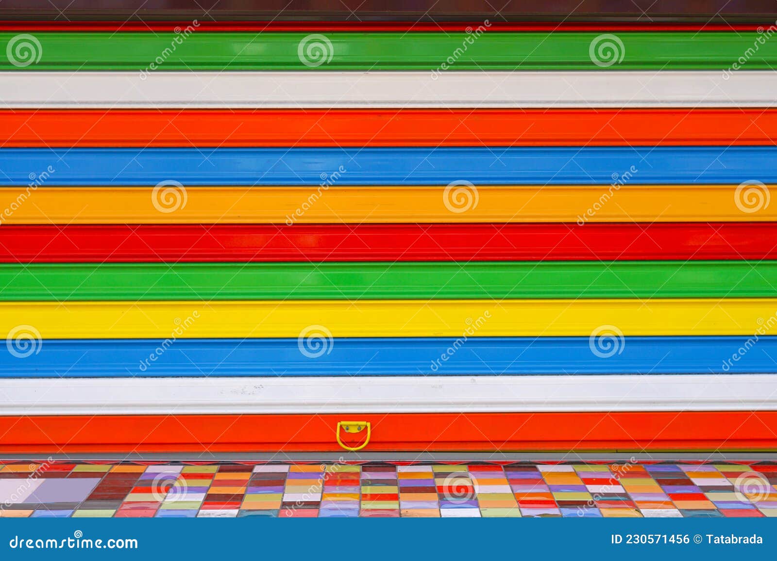 Color rolling shutters stock photo. Image of colorful - 230571456