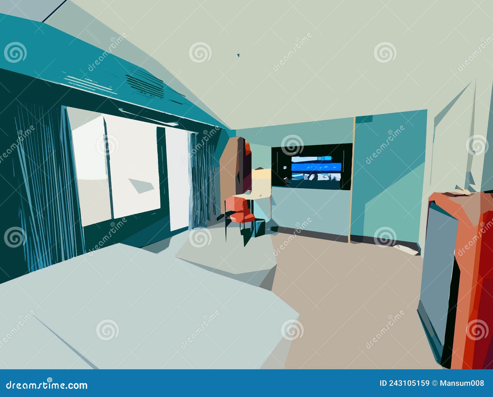 Color of room background stock illustration. Illustration of color ...