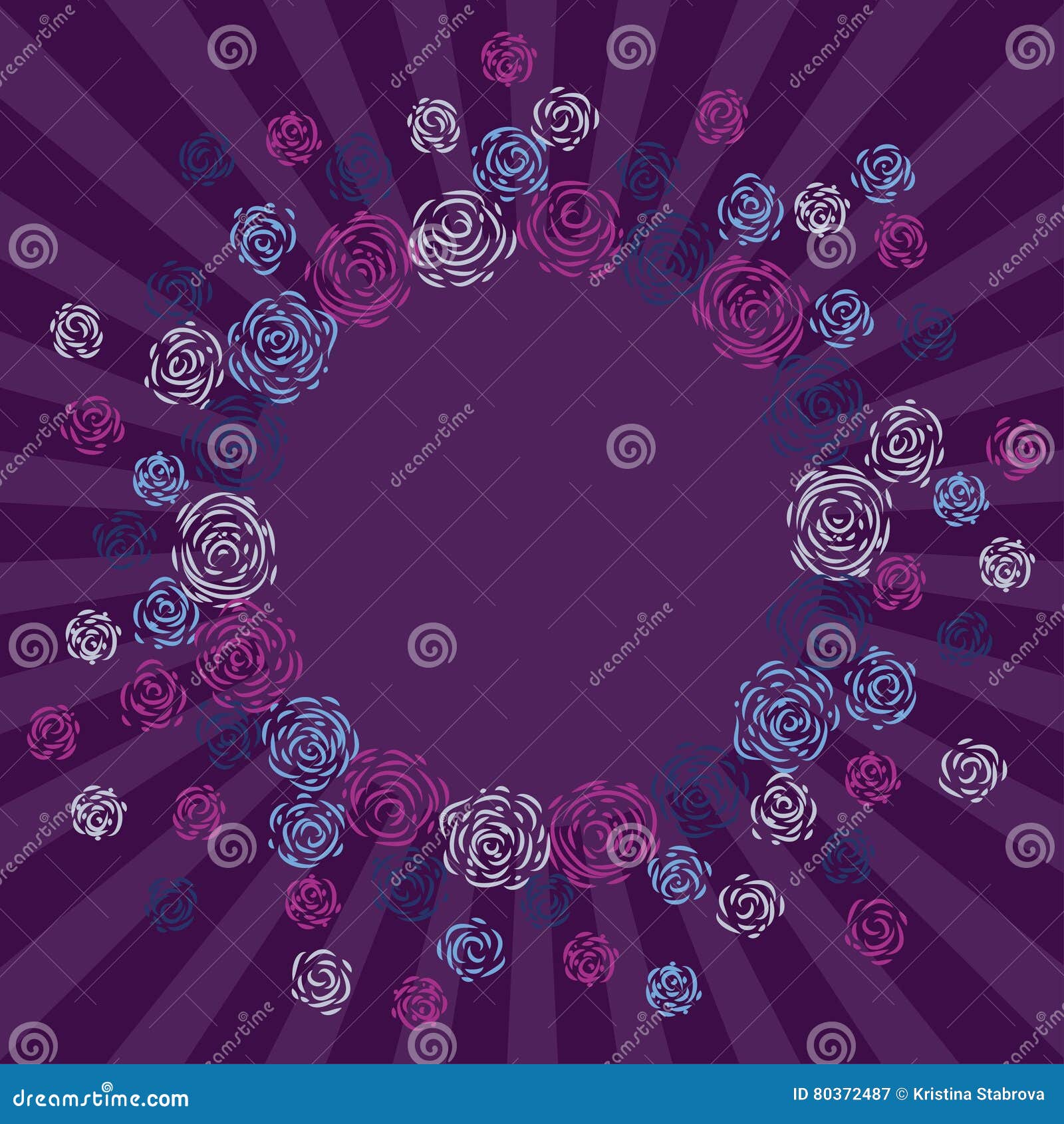 Color Roses Frame. Vector Illustration Stock Vector - Illustration of ...
