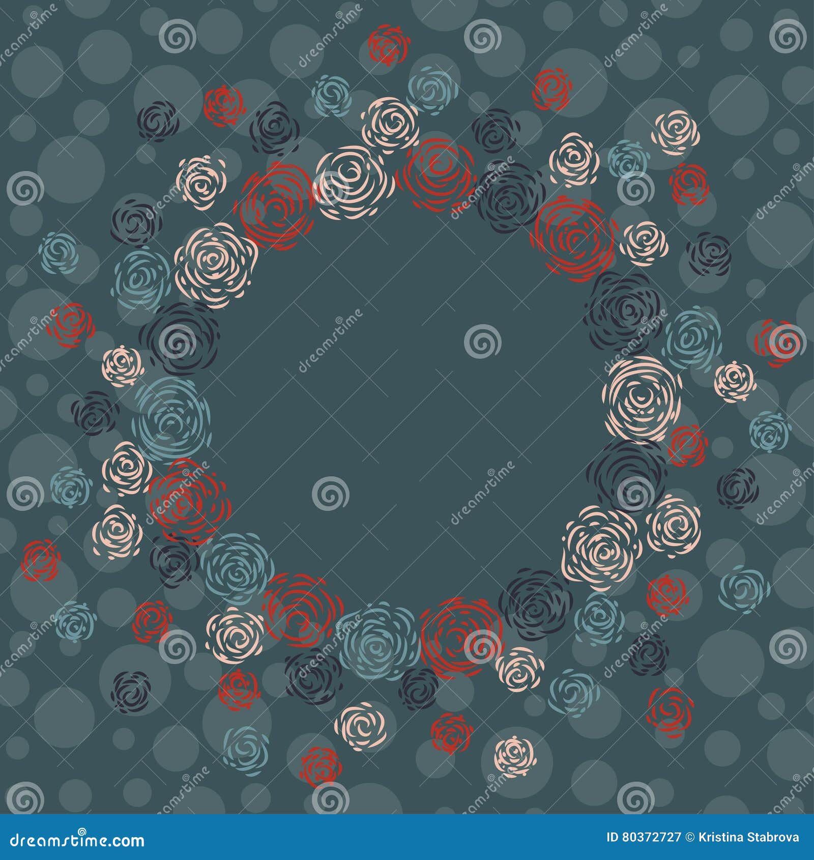 Color Roses Frame. Vector Illustration Stock Vector - Illustration of ...