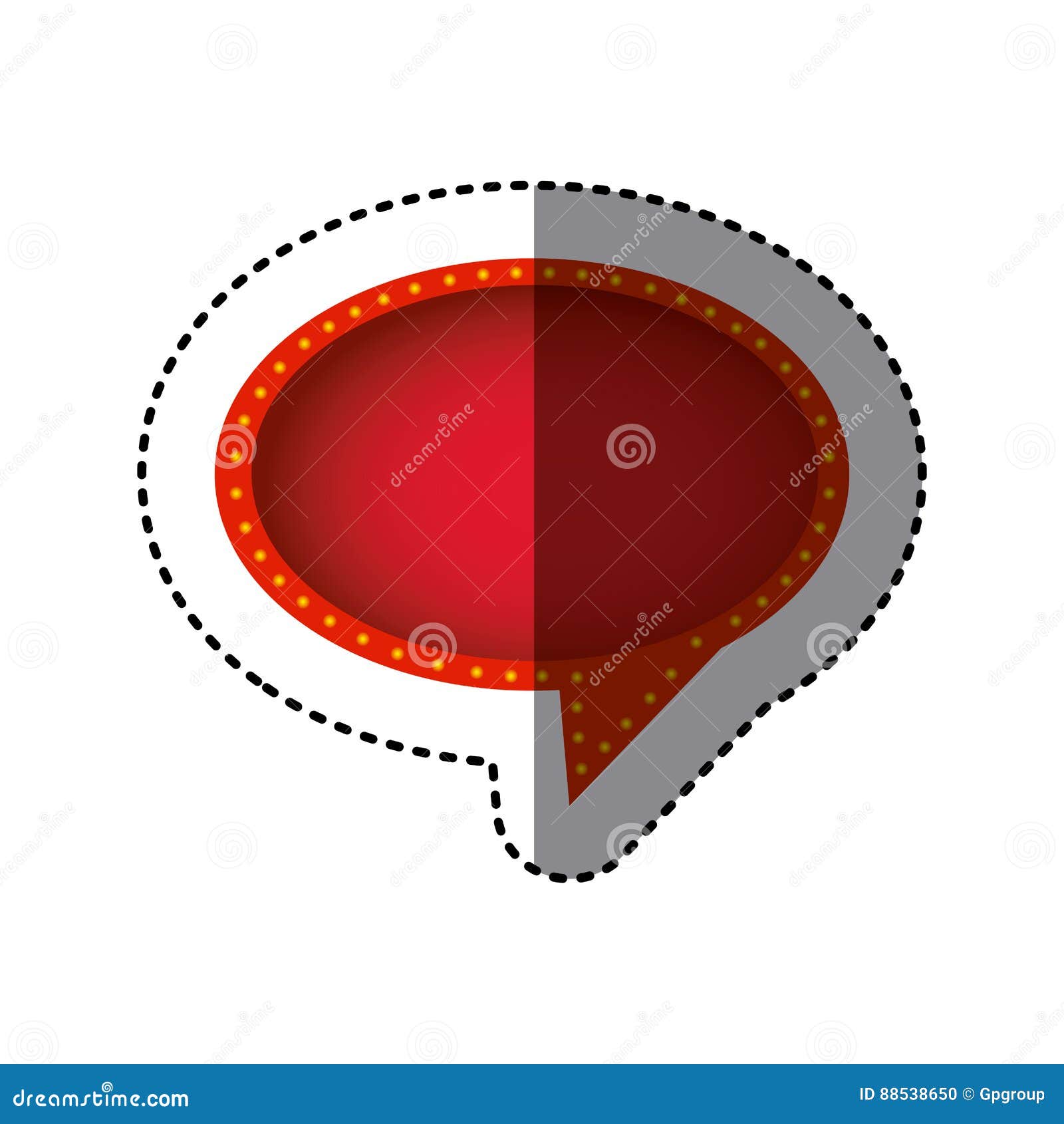 Color Round Chat Bubble Icon Stock Illustration - Illustration of ...