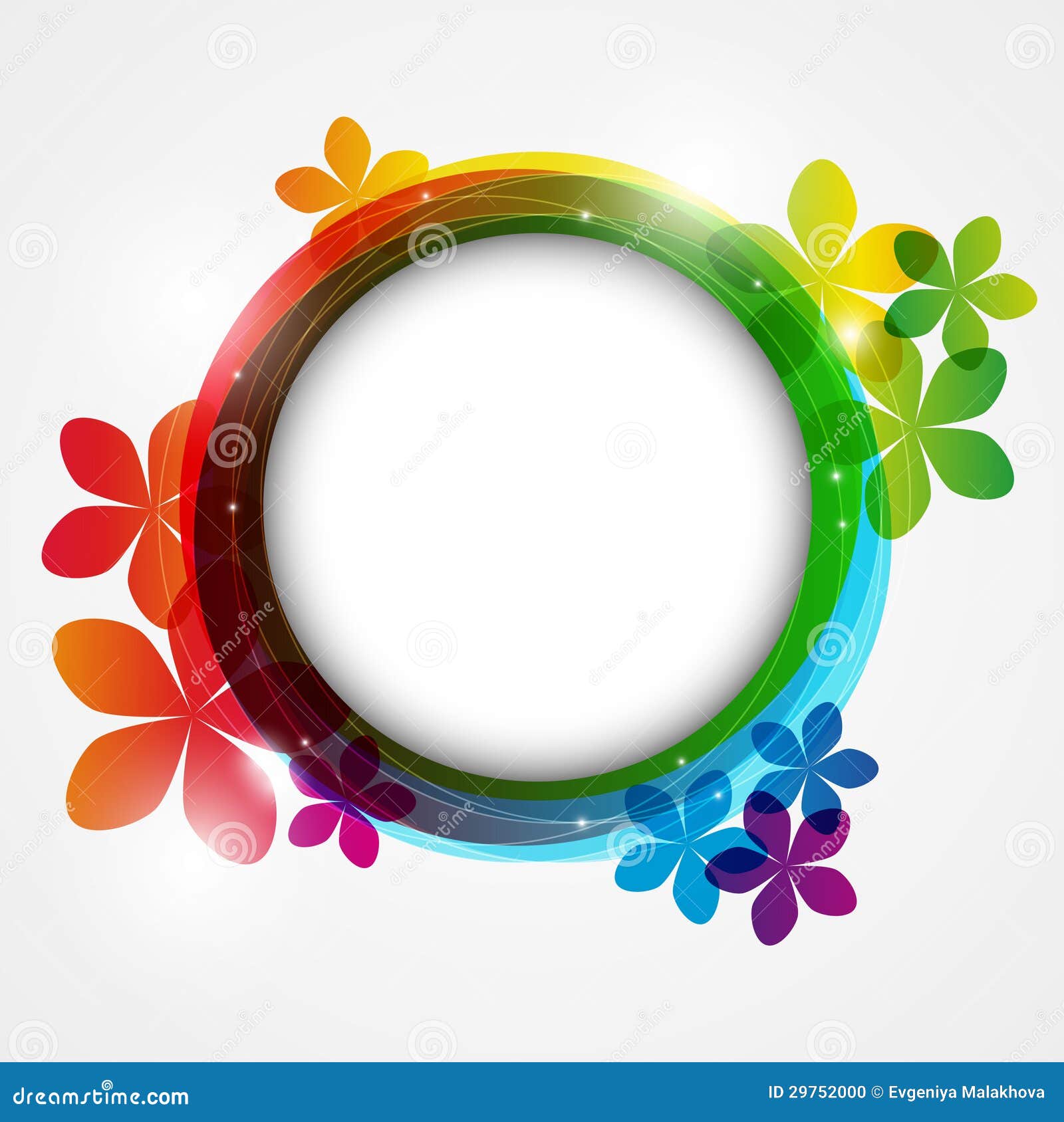 Color Round Brush Strokes Vector Illustration, Pink Round Frame Or ...