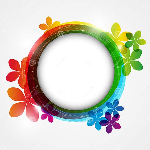 Color round frame stock vector. Illustration of curve - 29752000