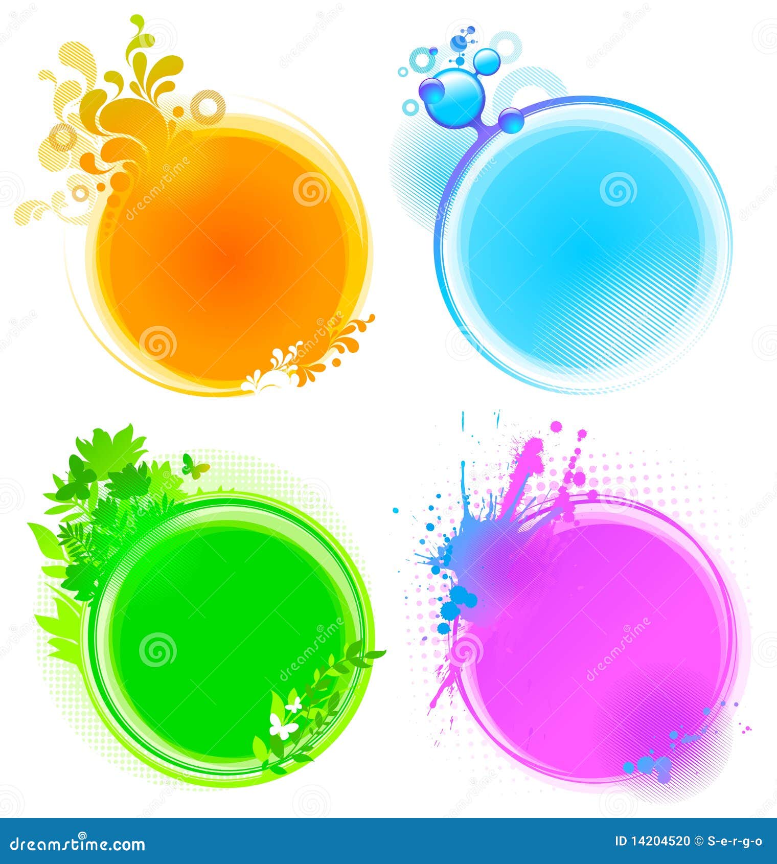 Color round frames stock illustration. Illustration of abstract - 14204520