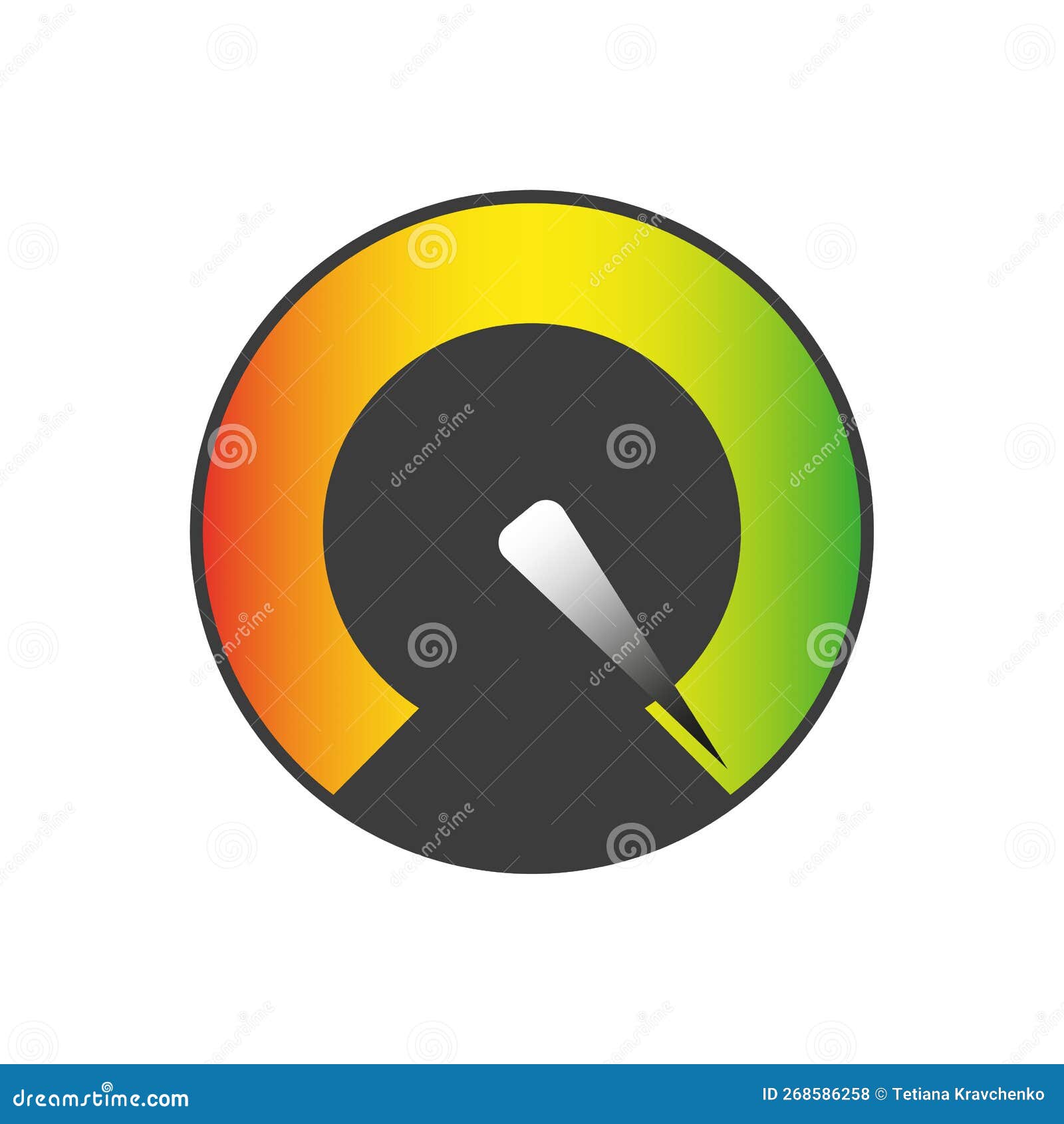 Color Round Speedometer. Vector Illustration Stock Vector ...