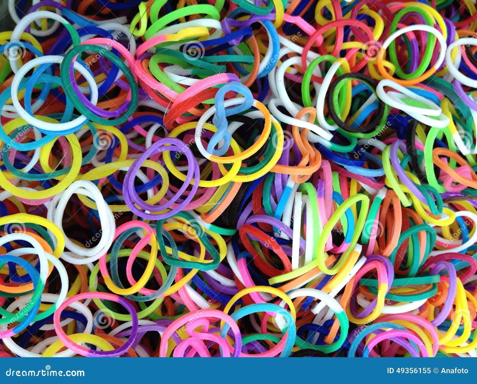 Color rubber bands stock image. Image of band, loom, rubber - 49356155