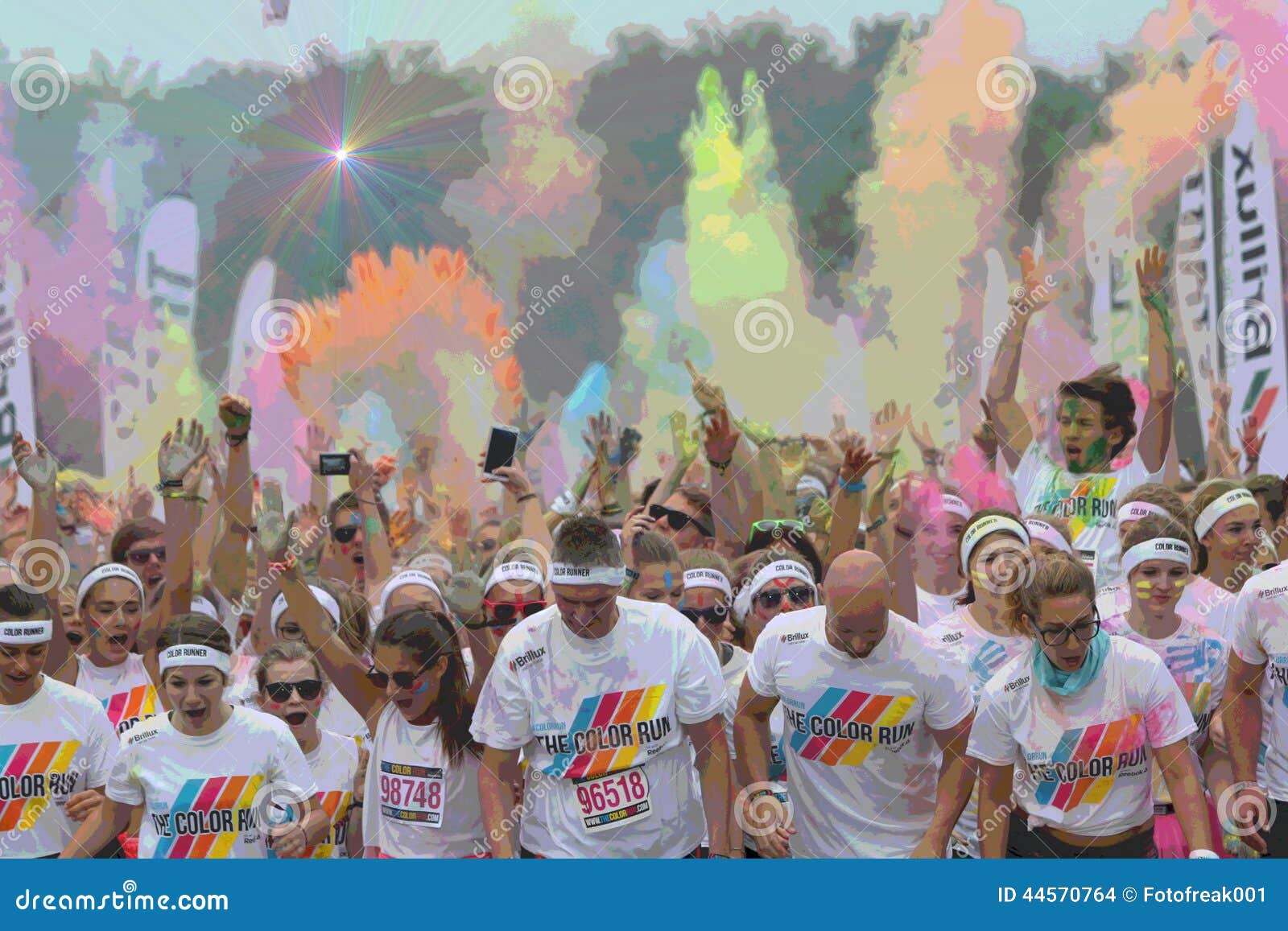 Color Run editorial stock image. Image of happines, runners - 44570764