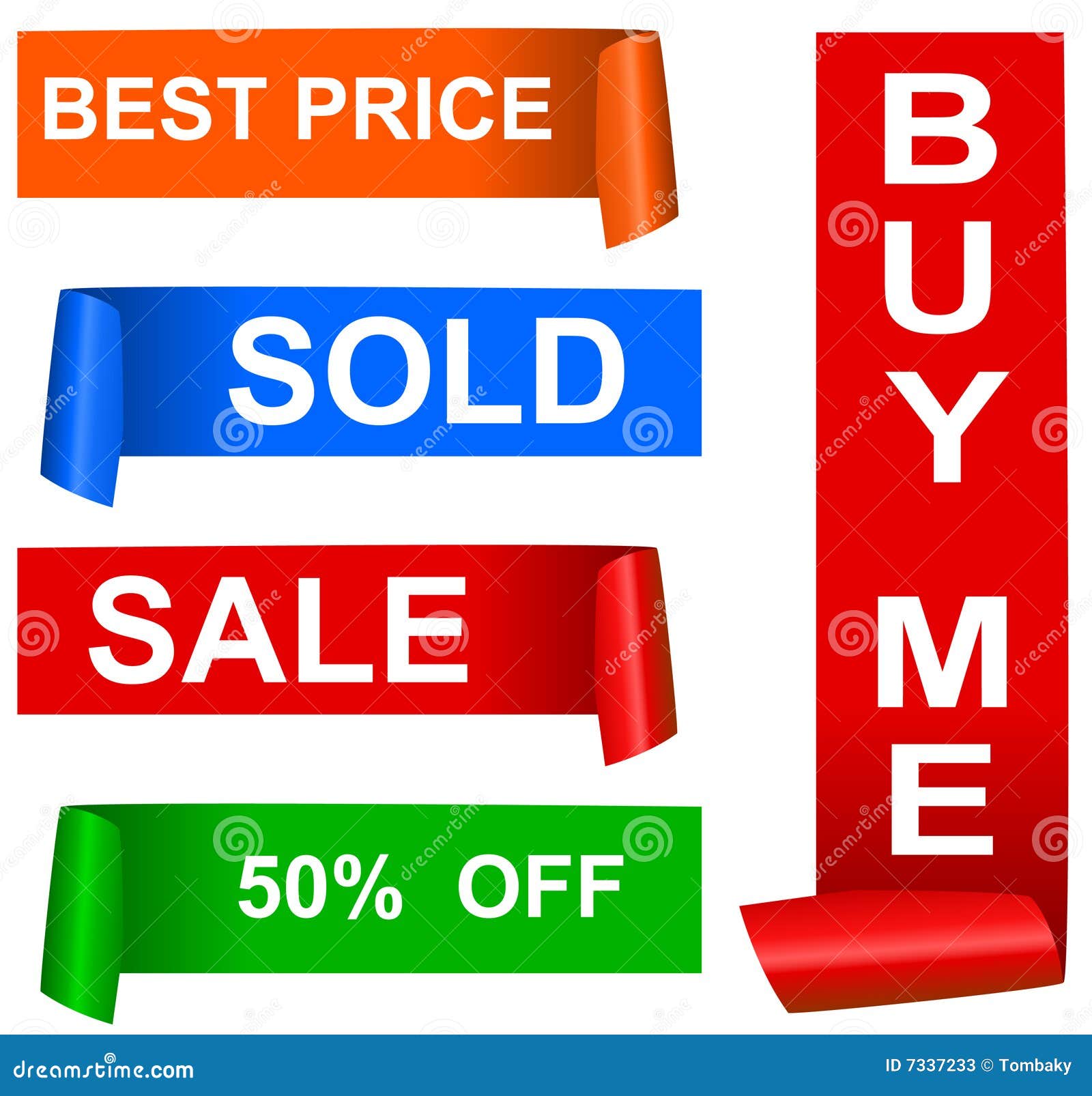 Color Sale Sticker Set, Vector Stock Vector - Illustration of shipping ...