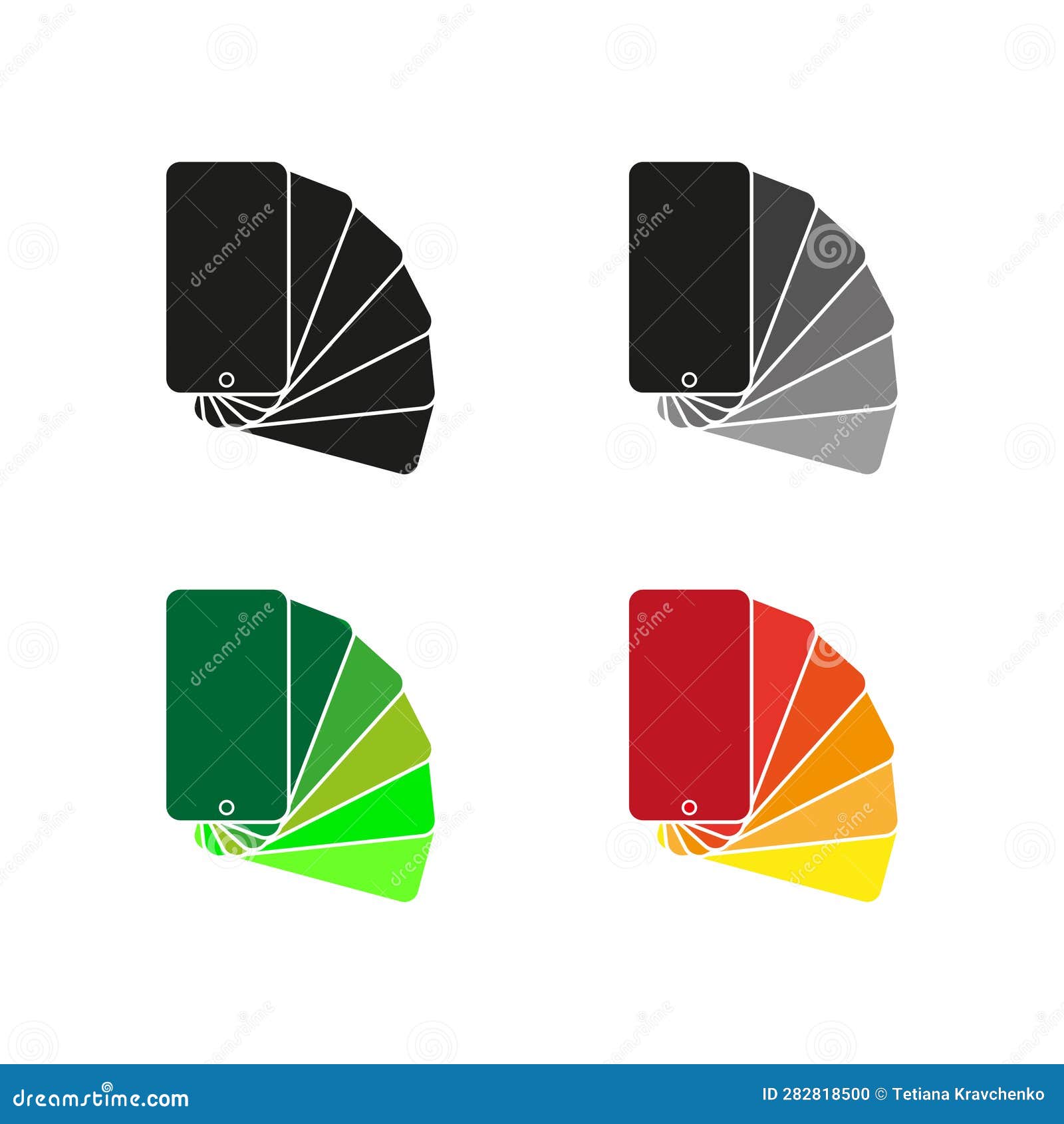 Color Sample Fan Card Icon. Vector Illustration. Stock Image Stock ...