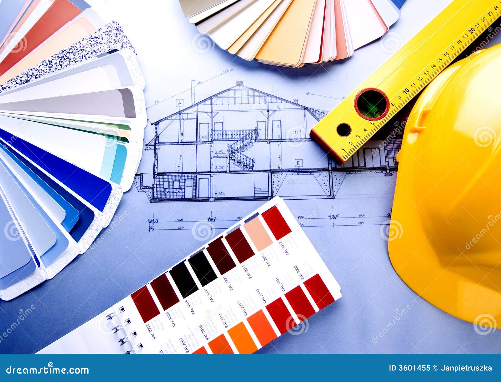 Color Samples & Architecture Stock Image - Image of blueprints, design ...