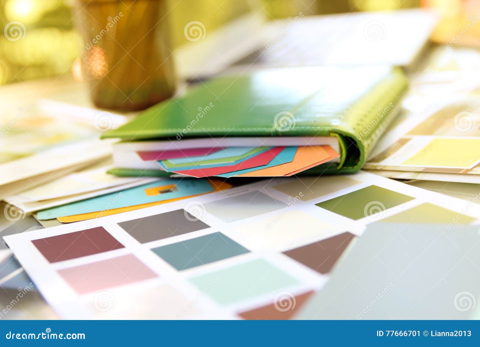 Color Samples for Design Project Stock Image - Image of drawing, book ...