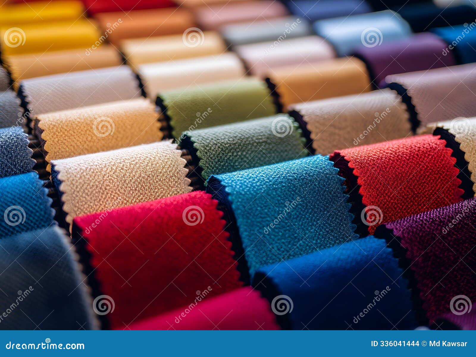 Fabric Swatches: Colorful Textile Samples for Design Stock Illustration ...