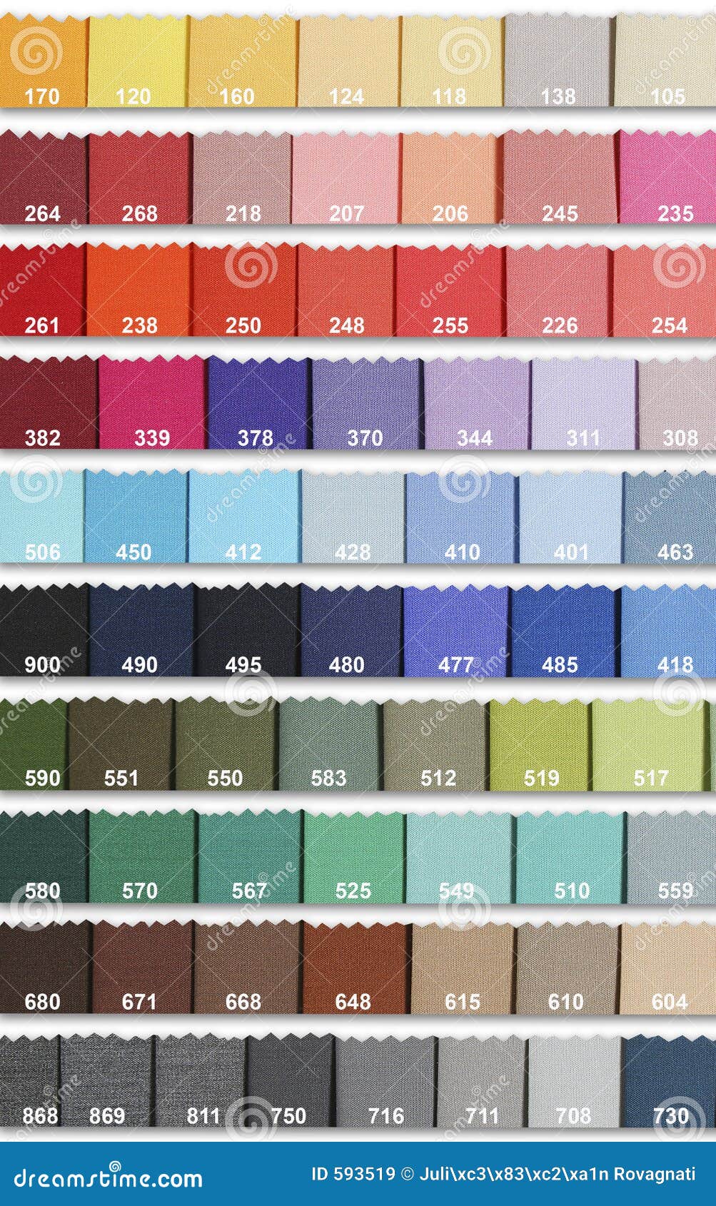 Color Samples in Fabric stock image. Image of orange, wall - 593519