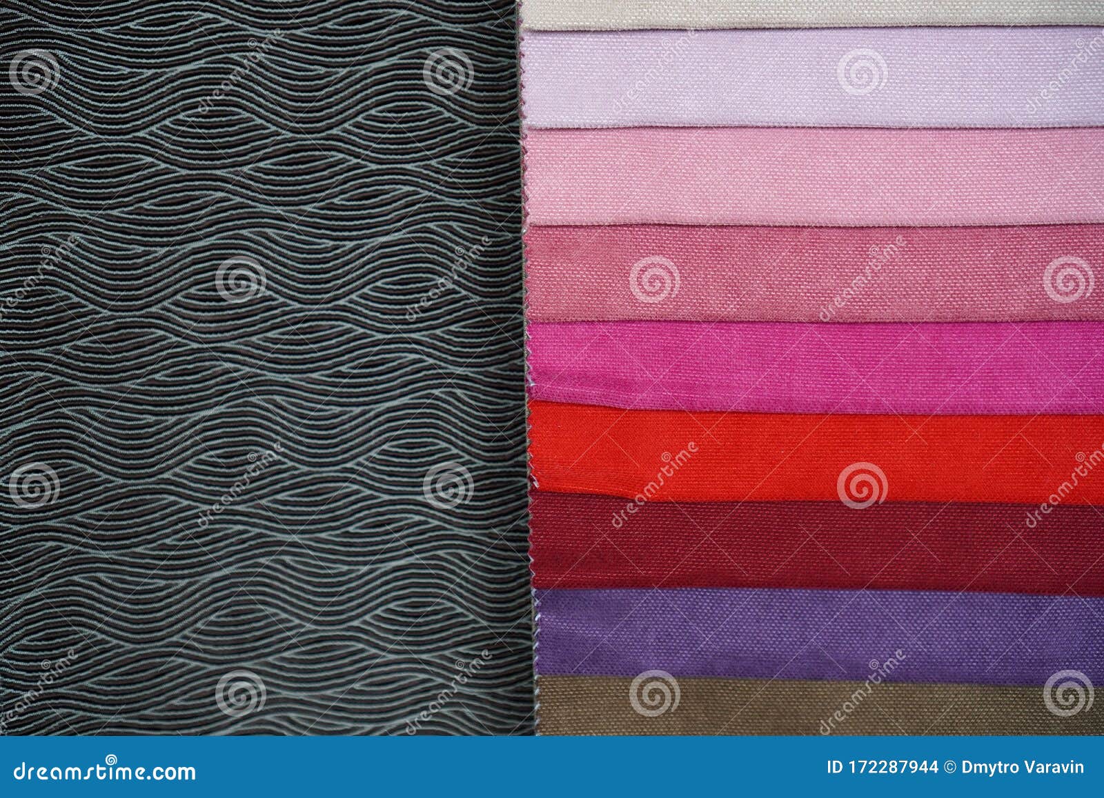Color Samples of Fabric for Curtains Stock Photo - Image of background ...