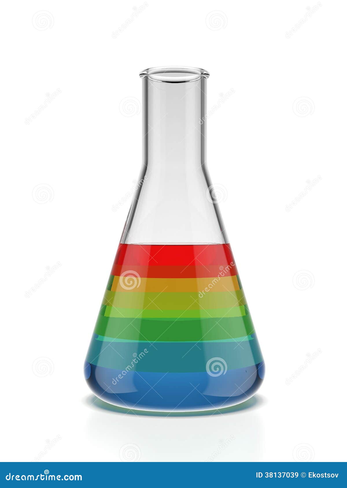 Color samples into a flask stock illustration. Illustration of cylinder ...