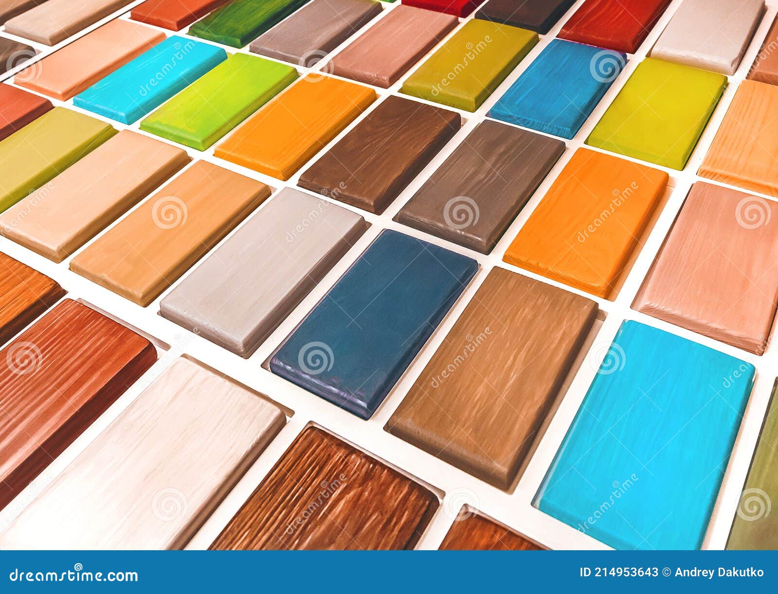 Color Samples of Paint for Wood Bars Interior Design Material in a ...