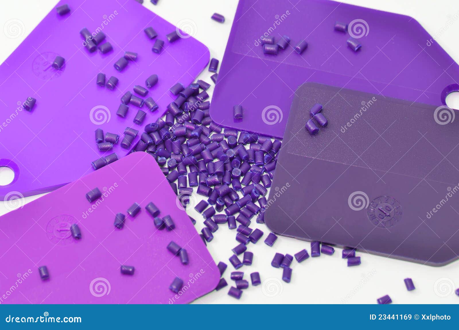 Color Samples with Plastic Granulate Stock Image - Image of compound ...