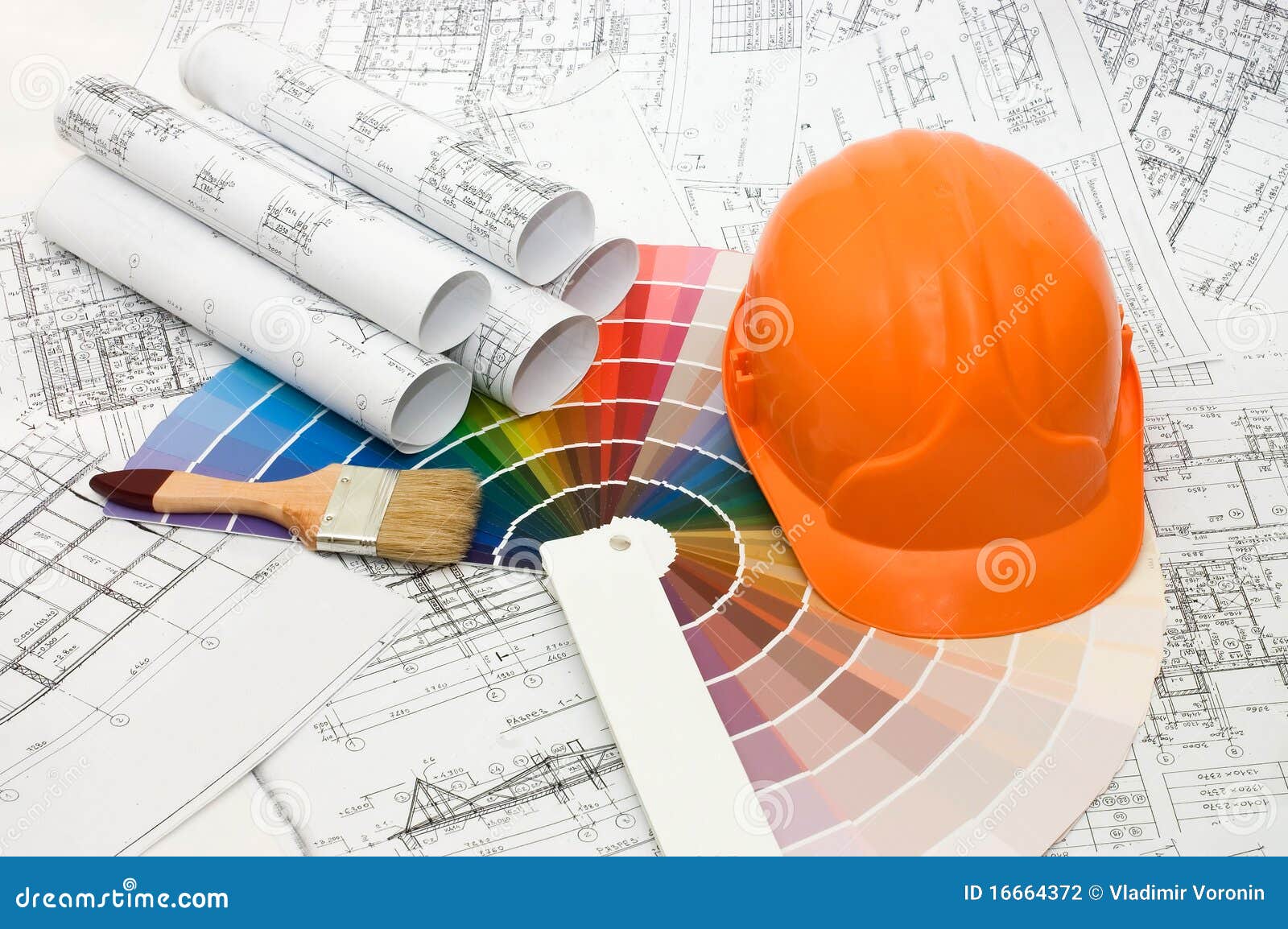 Color Samples For Selection With House Plan Royalty-Free Stock Photo ...
