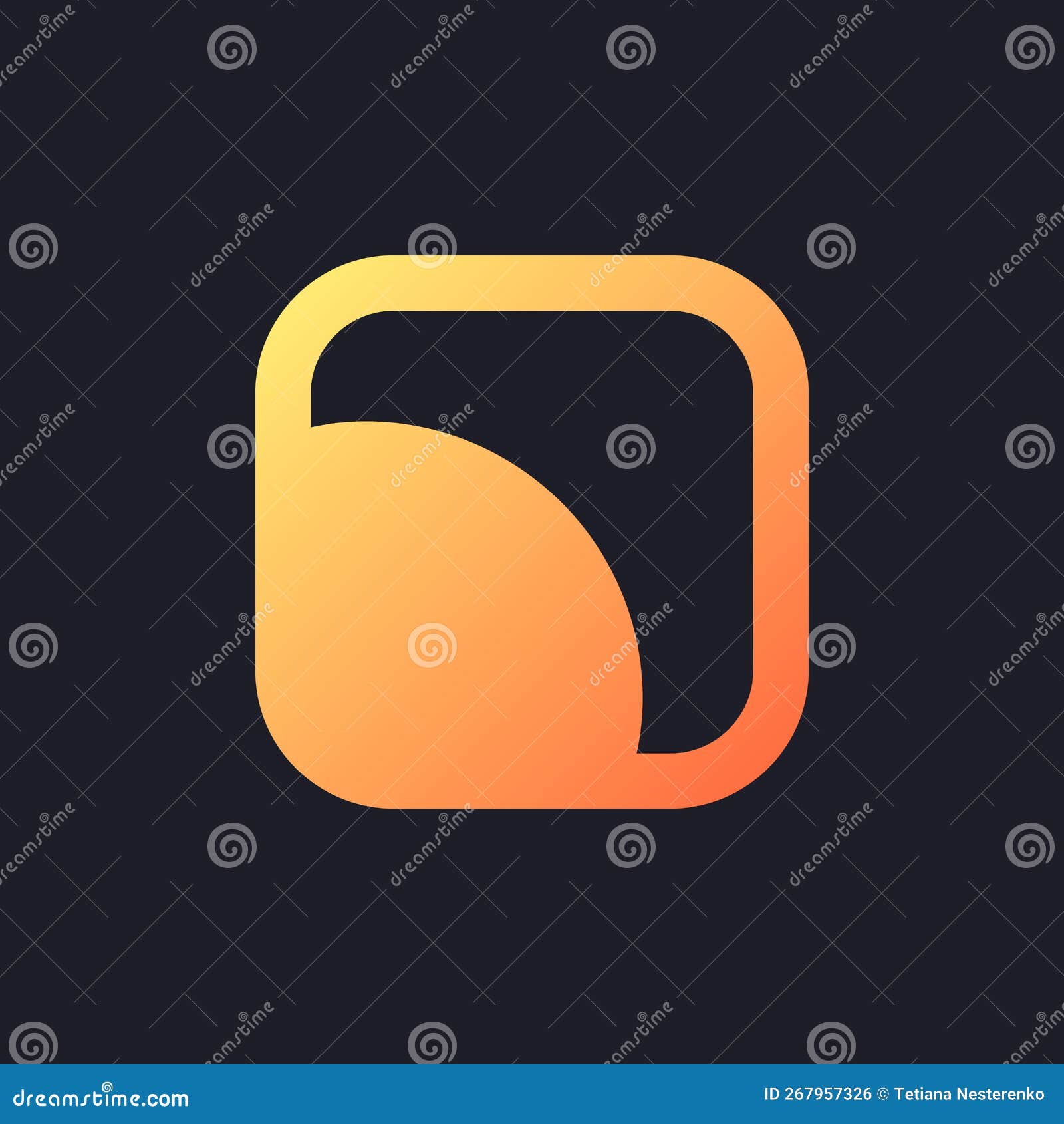 Color Saturation Orange Solid Gradient Ui Icon for Dark Theme Stock ...