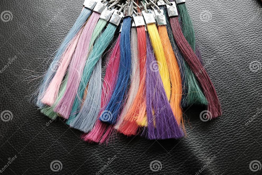 Color scale hair samples stock photo. Image of texture - 109523722