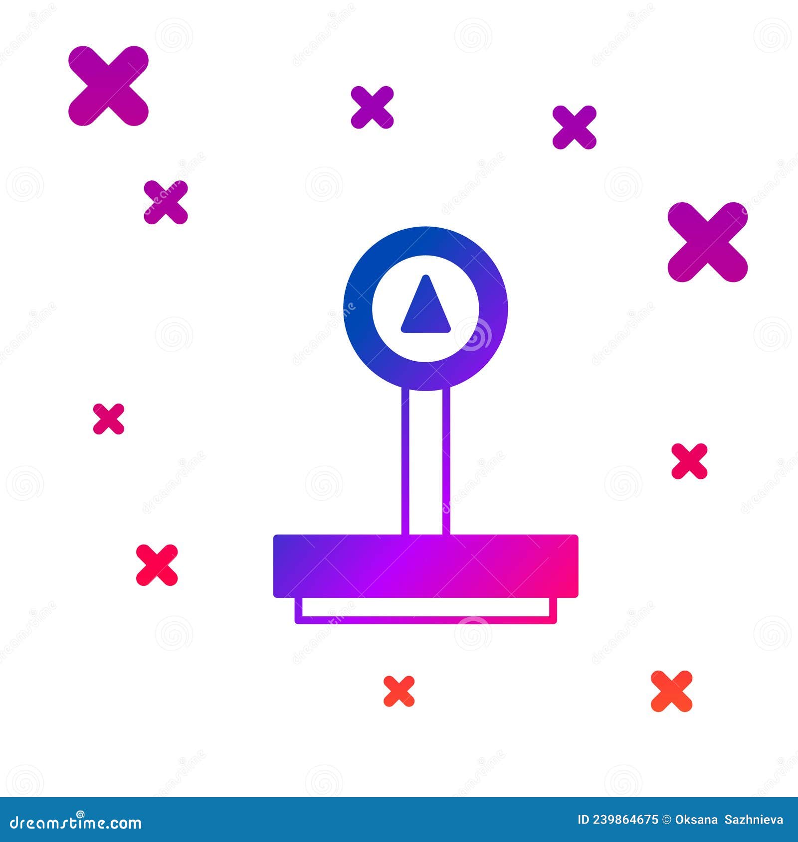 Color Scale Icon Isolated on White Background. Logistic and Delivery ...