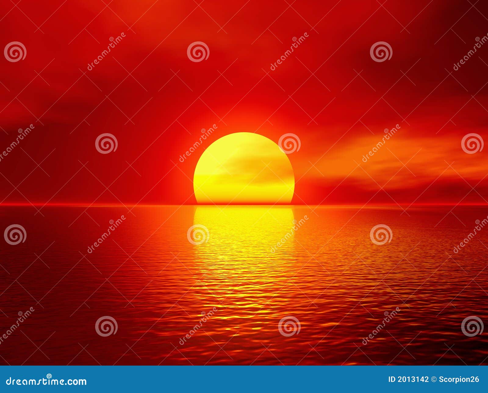 Color Scarlatto Di Tramonto Illustrazione di Stock - Illustrazione di ...