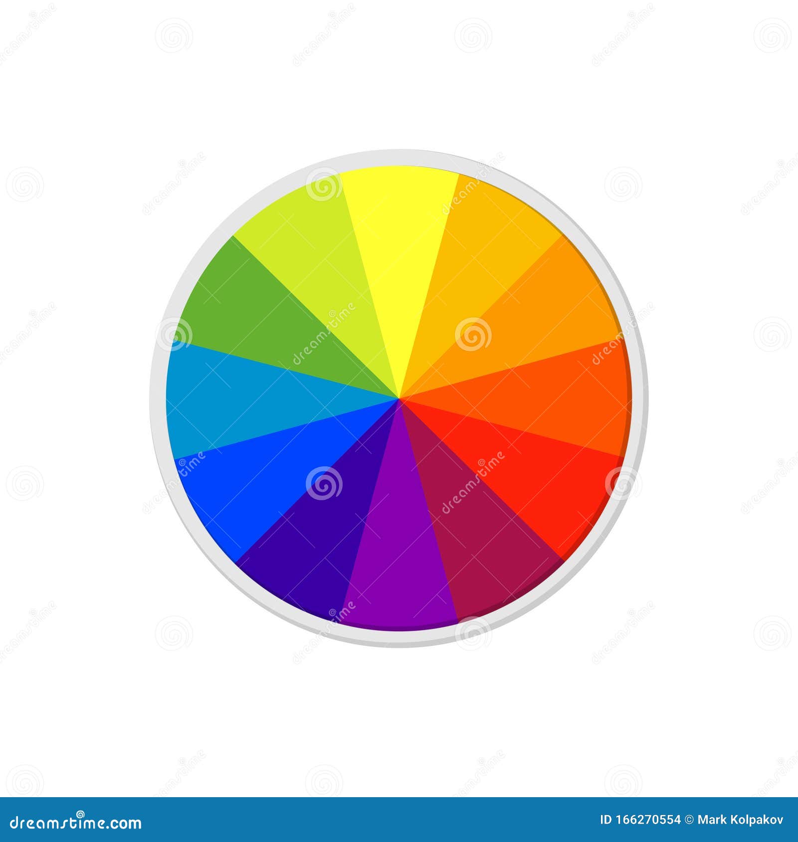 Color Scheme Circle Combination in Flat, Vector Stock Illustration ...