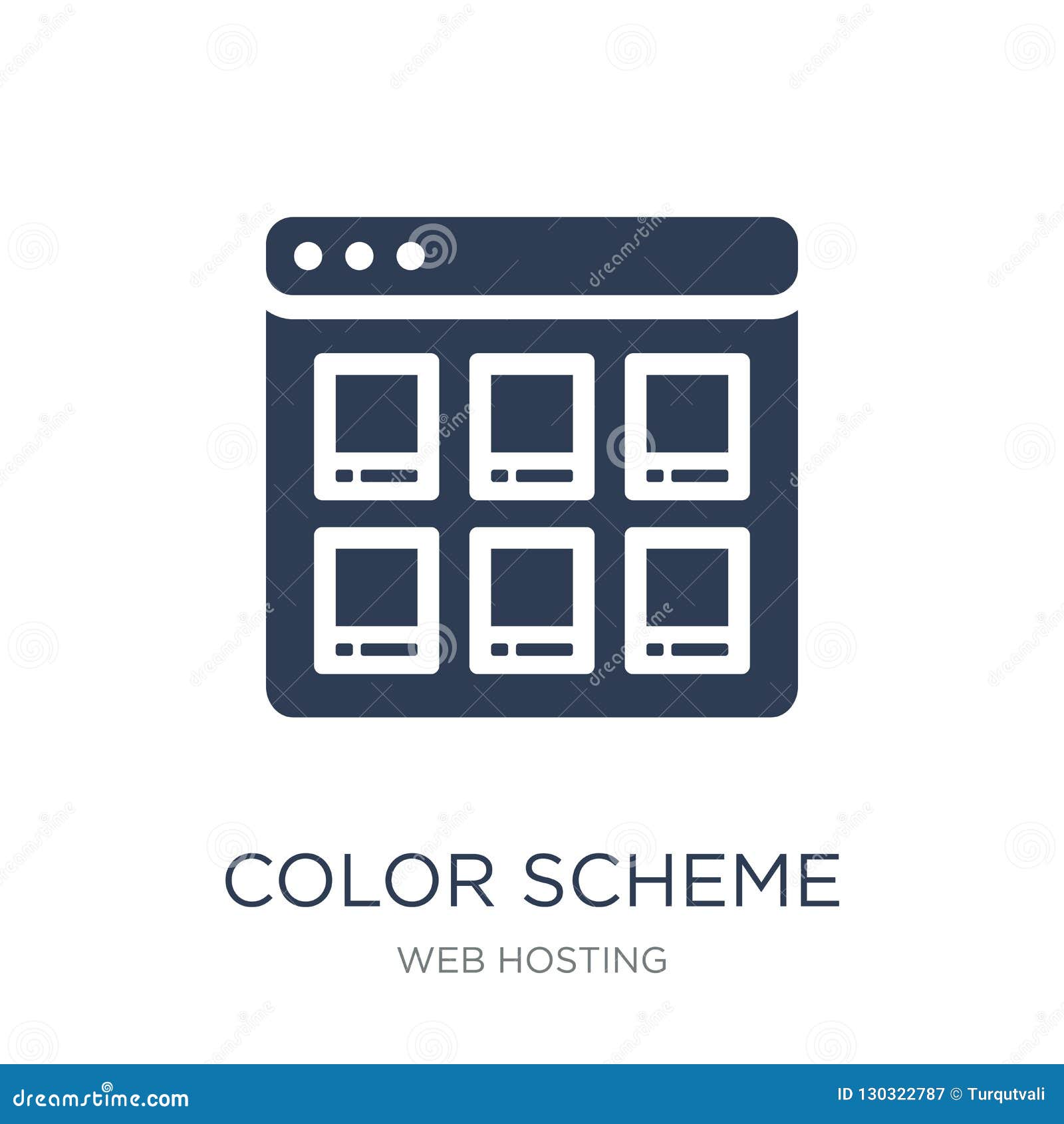 Color Scheme Icon. Trendy Flat Vector Color Scheme Icon on White Stock ...