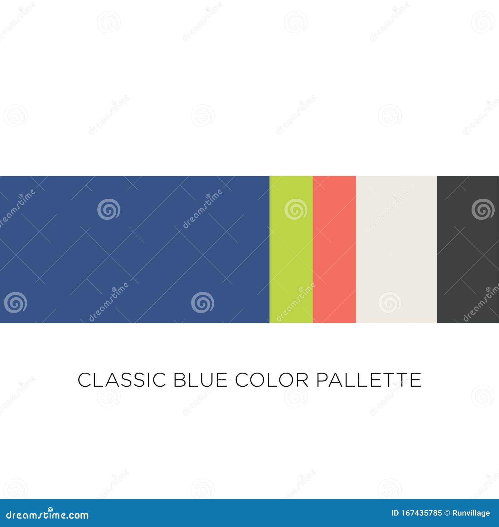 Color Scheme Palette Using Classic Blue Color Stock Illustration ...