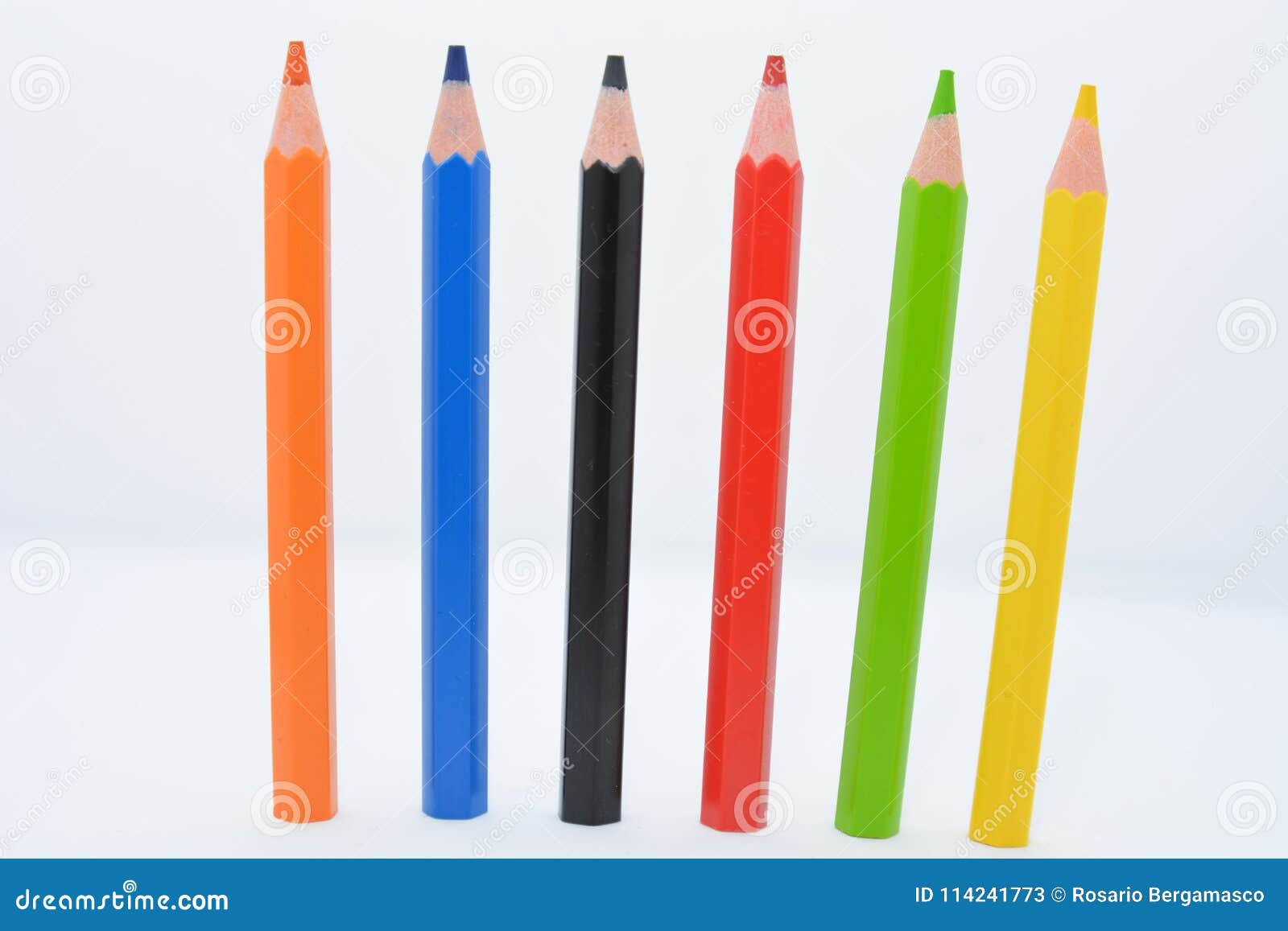 Colored Pencil Tips, With Blurred Background Royalty-Free Stock Image ...