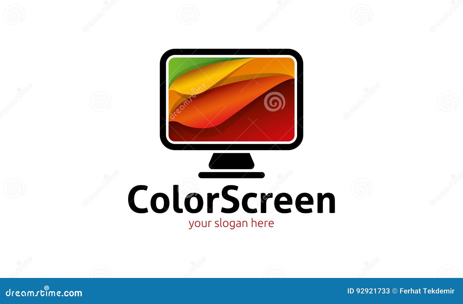 Color Screen Logo stock illustration. Illustration of modern - 92921733