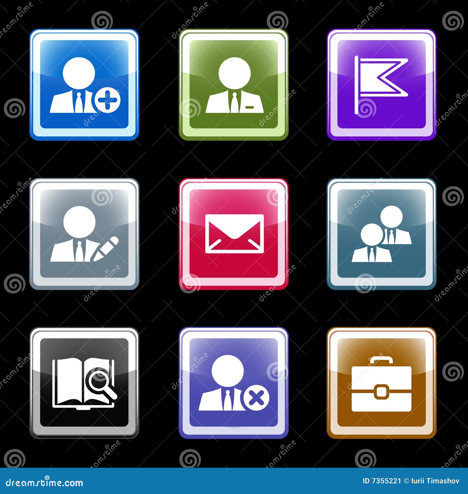 Color Screen Web Icons, Set 1 Stock Vector - Illustration of gray ...