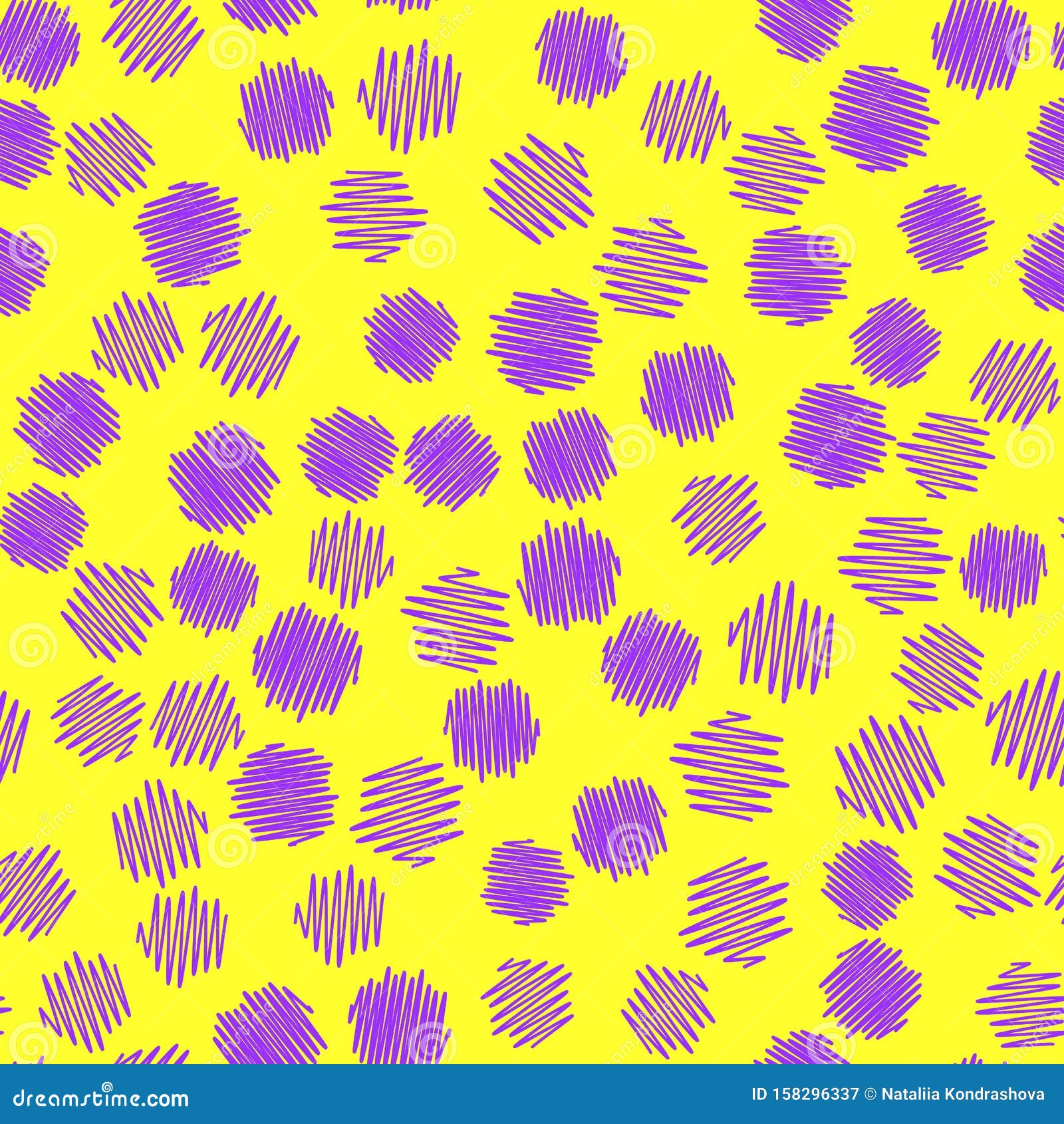 Color Scribble Circle on Yellow Background Stock Vector - Illustration ...