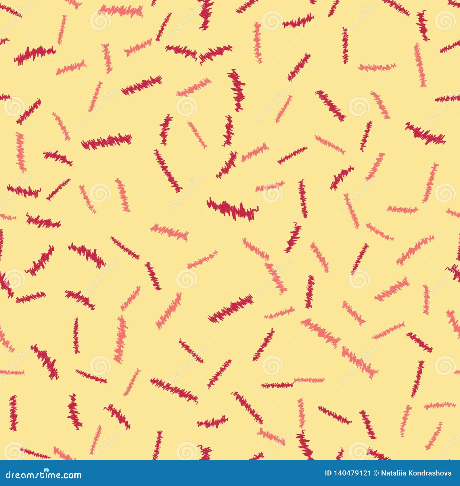 Color Scribble Stripes on Yellow Background Stock Vector - Illustration ...