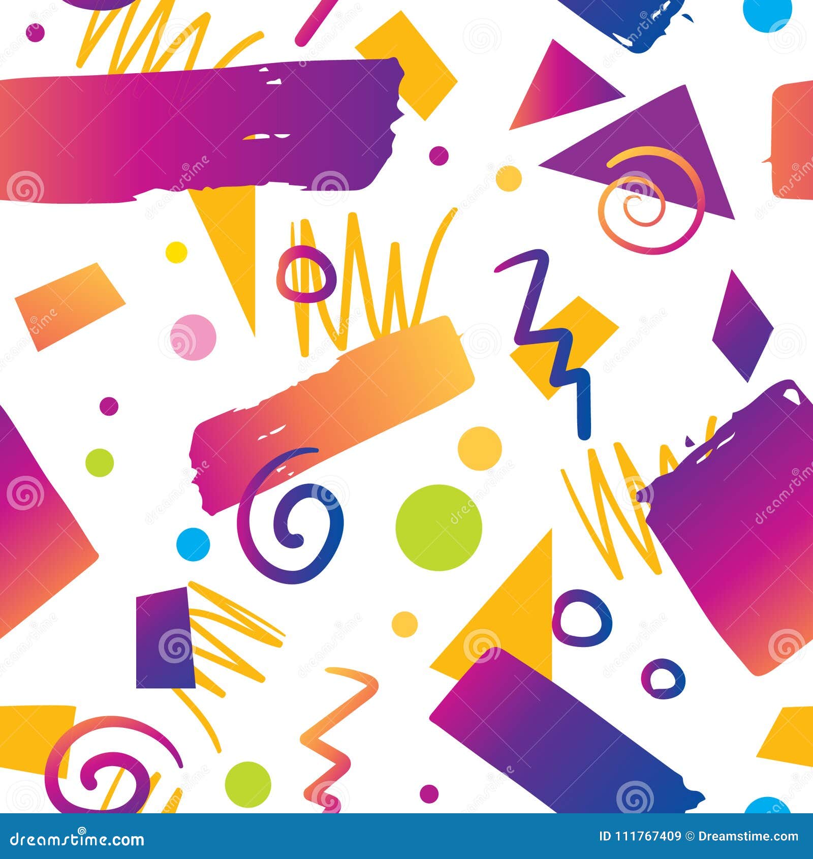 Color Seamless Pattern Background 90s Gradient Style Stock Illustration ...