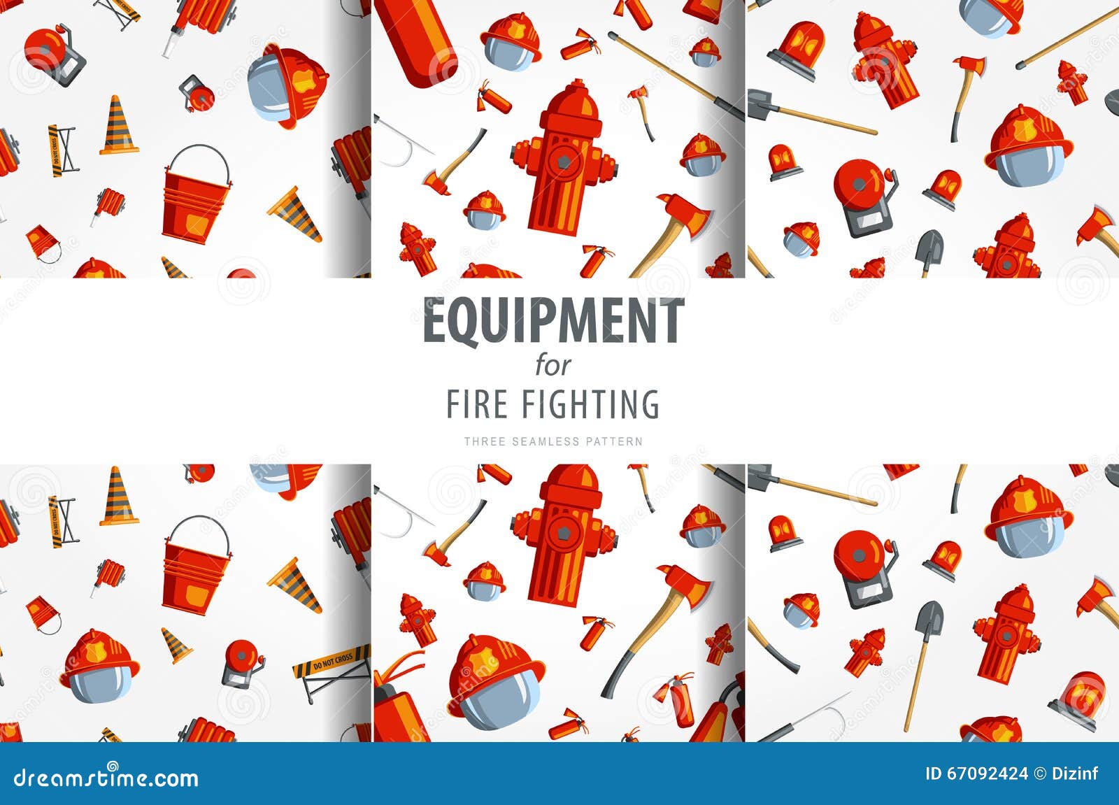 Seamless Firefighter Background Vector Illustration | CartoonDealer.com ...